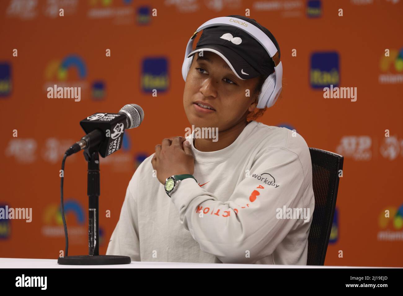 Miami Gardens, Florida, USA. 23rd Mar, 2022. Naomi Osaka of Japan at ...