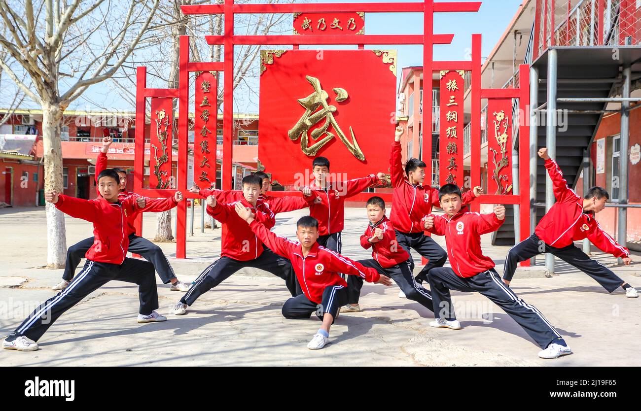 HANDAN, CHINA - MARCH 24, 2022 - Students train at the Plum Blossom ...