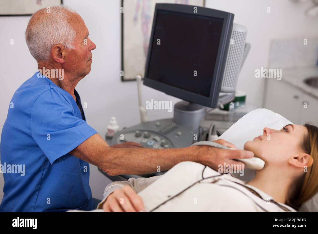 Woman thyroid test hi-res stock photography and images - Alamy