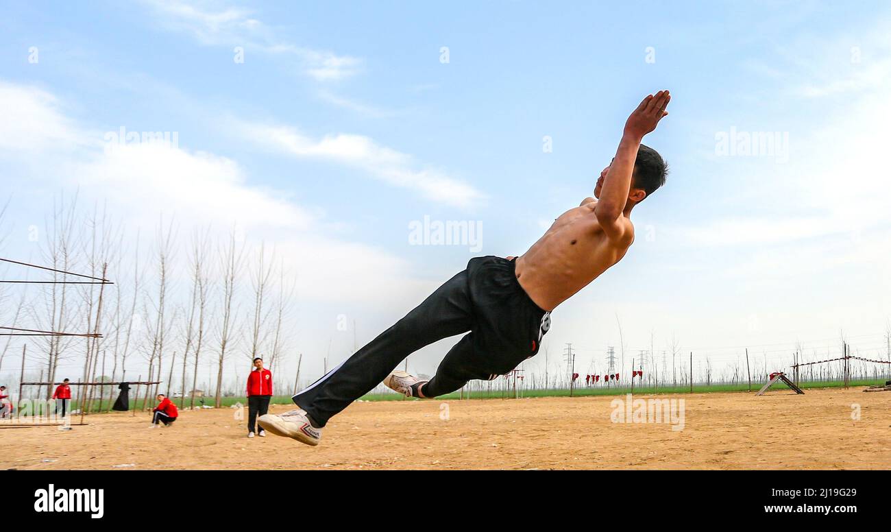 HANDAN, CHINA - MARCH 24, 2022 - Students train at the Plum Blossom ...