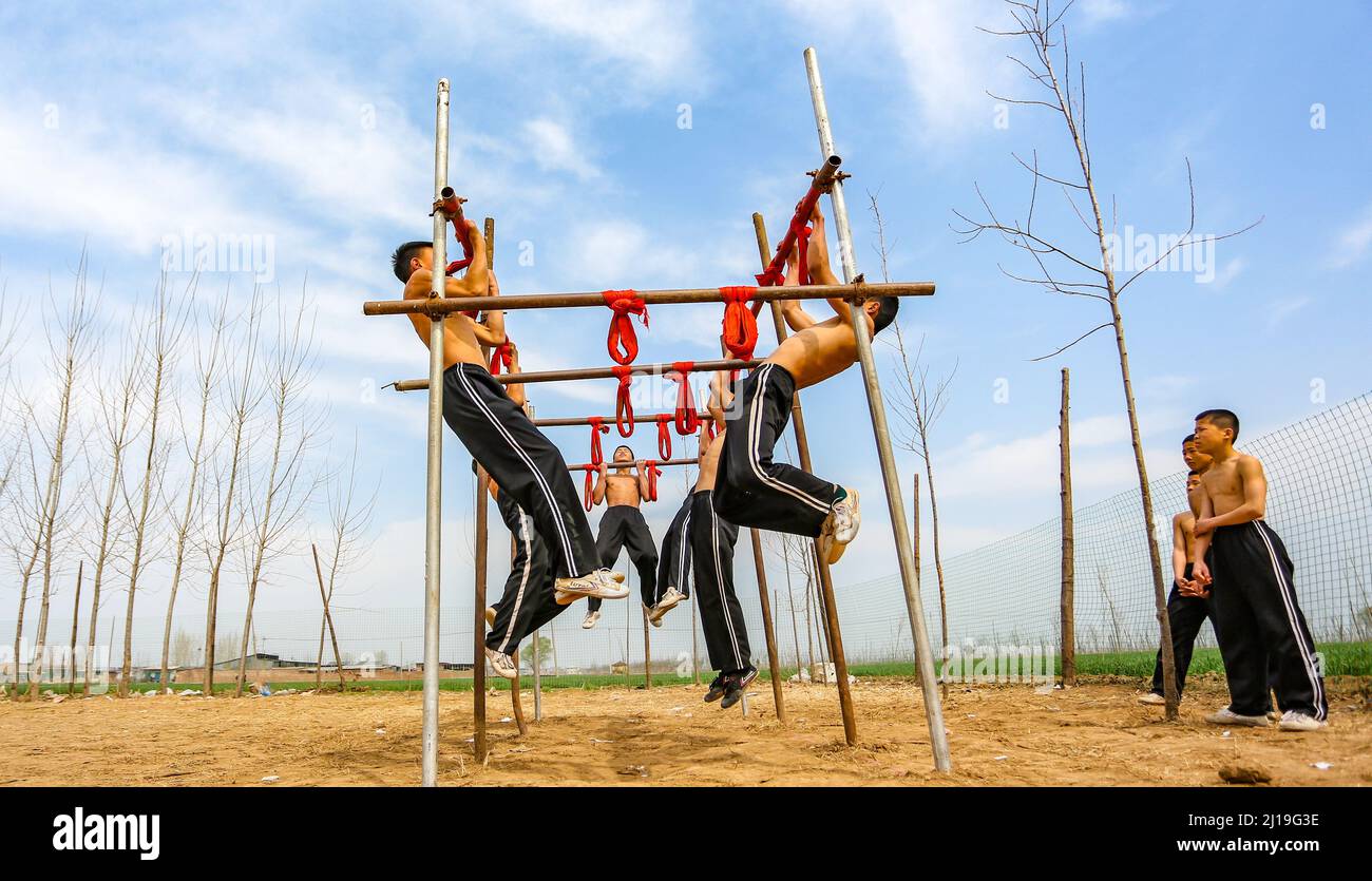 HANDAN, CHINA - MARCH 24, 2022 - Students train at the Plum Blossom ...