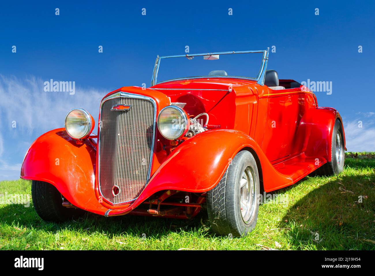 1934 Red Chevrolet Roadster Stock Photo - Alamy