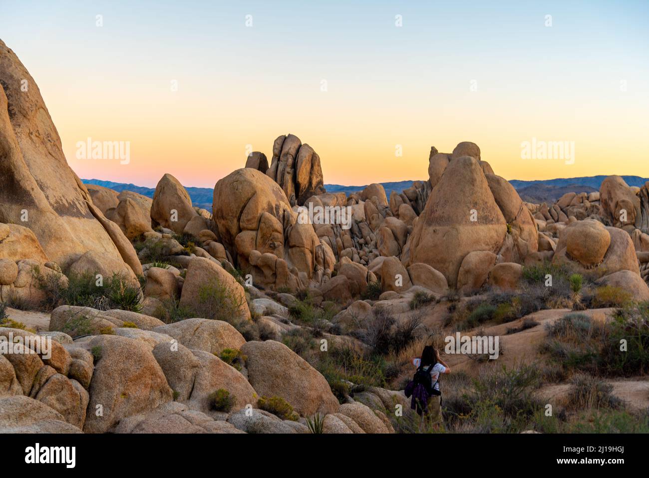 Beautiful landscape in the Californian desert during fall months ...