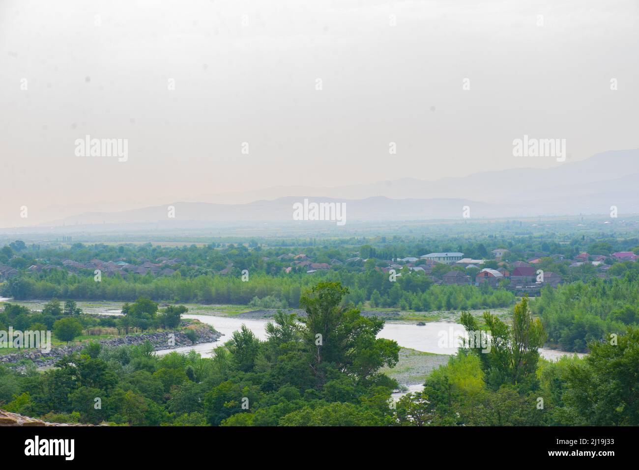 nature of georgia in summer with a wide river Stock Photo - Alamy