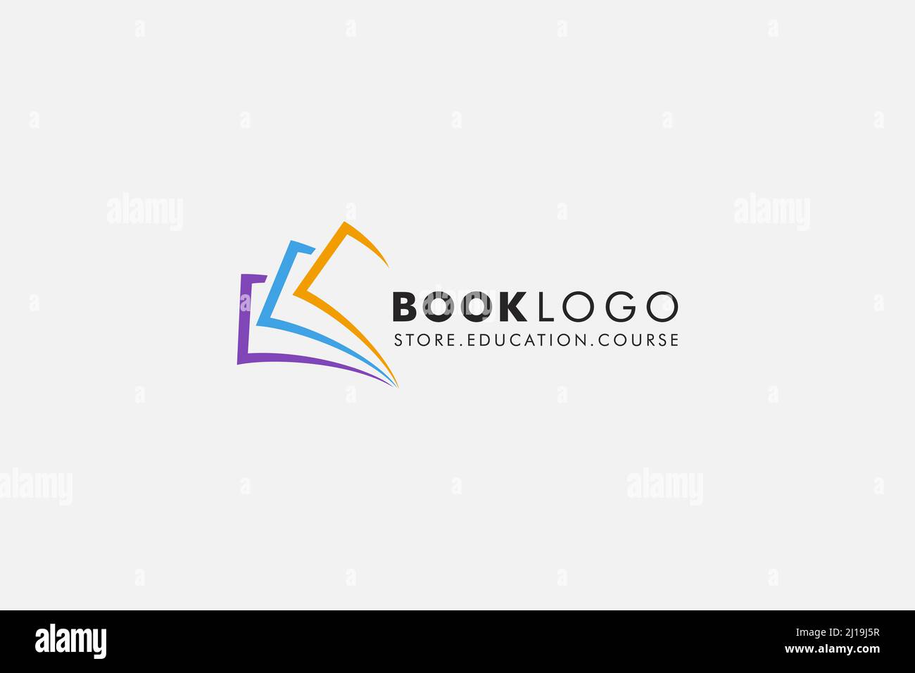 Open Book Logo Education Flat Vector minimal logo Design Stock Vector ...