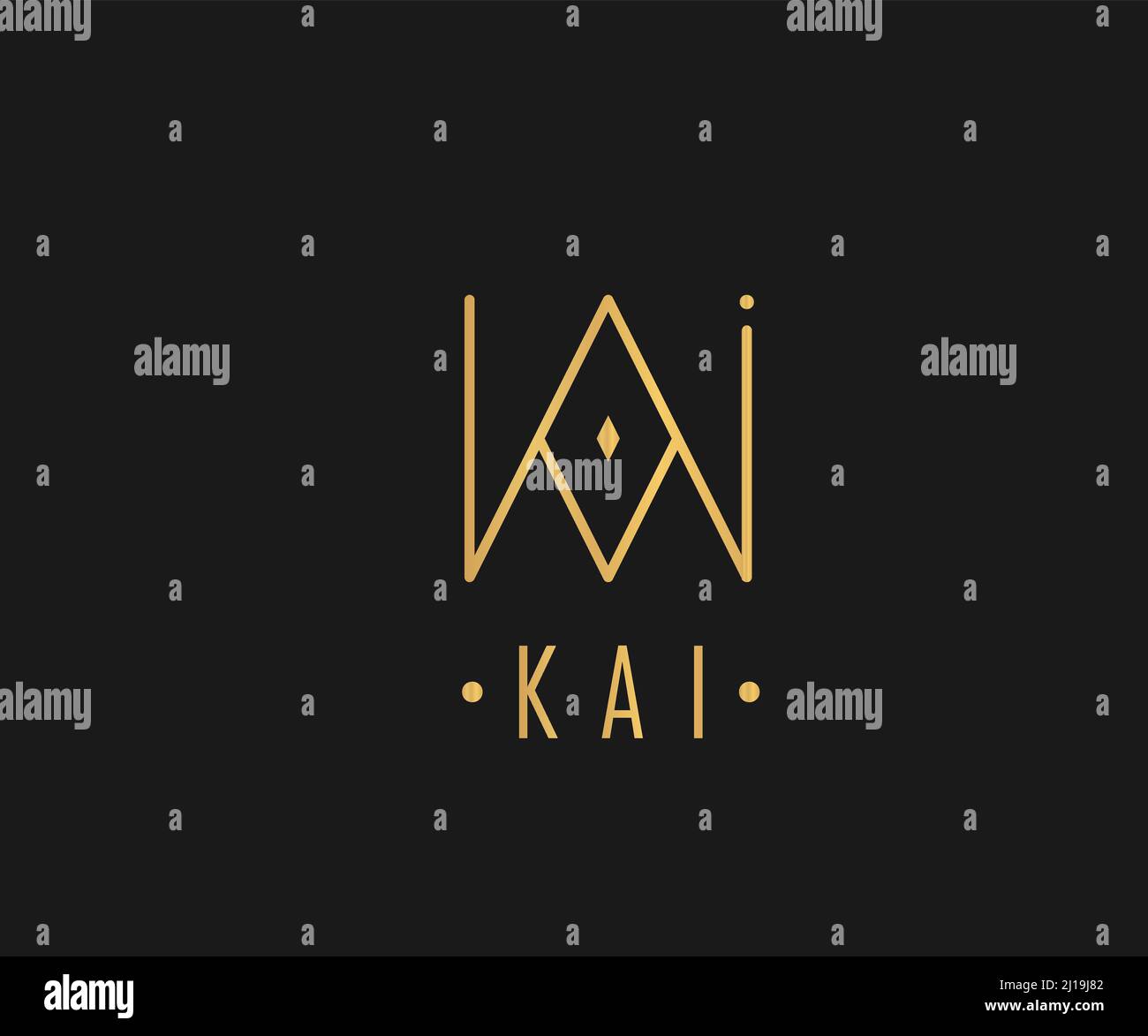 Logo name kai usable design for private vector image Stock Vector Image ...