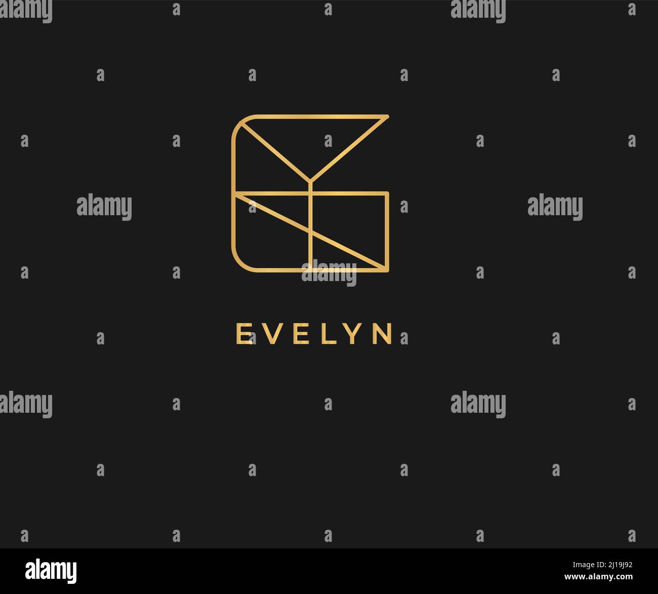 Logo name evelyn usable design for private vector image Stock Vector ...