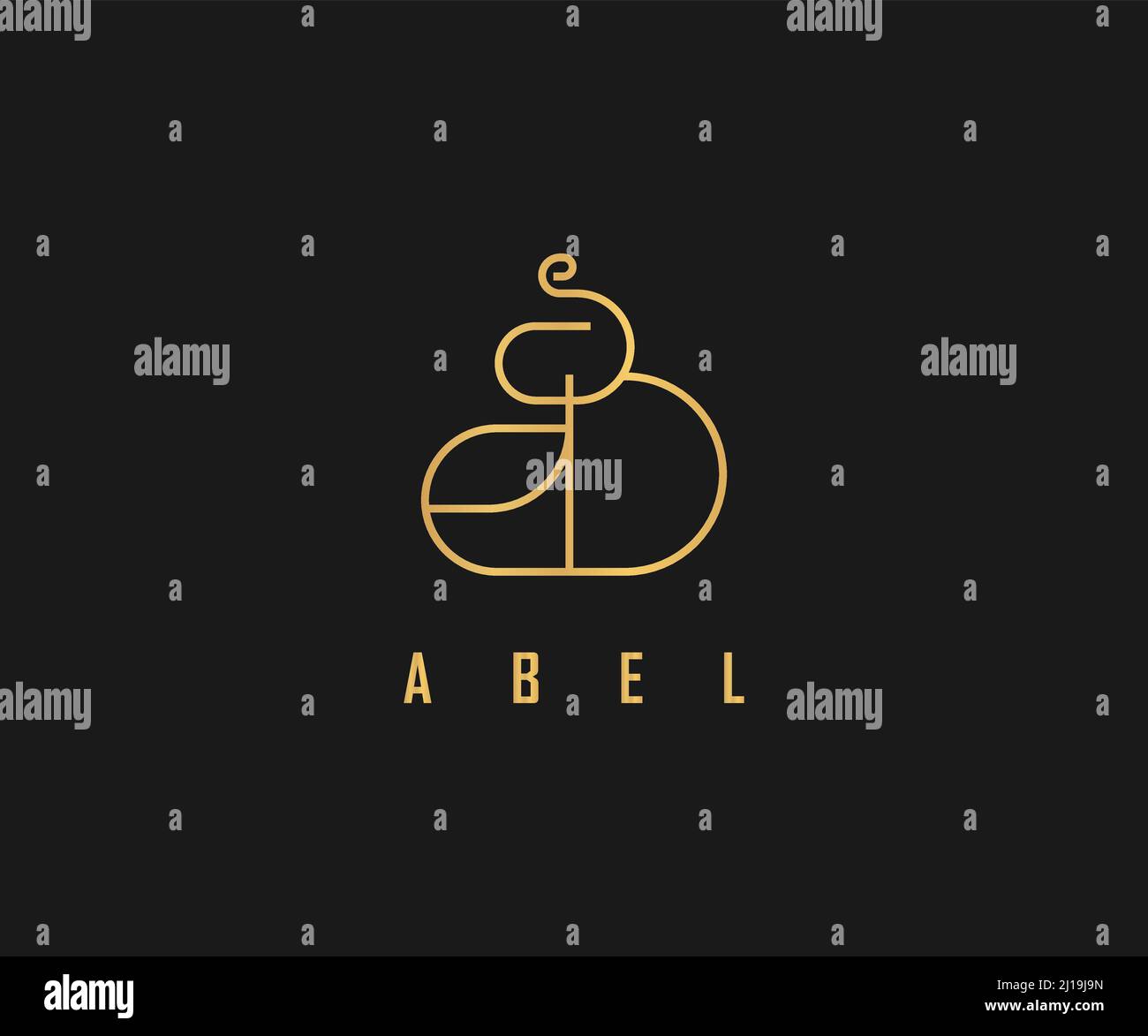 Logo name abel usable design for private vector image Stock Vector ...