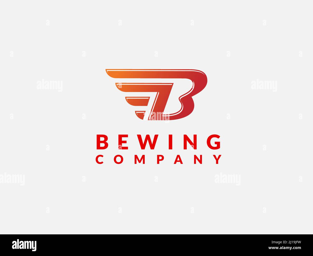 Letter B wing logo design concept template illustration, Wings design ...