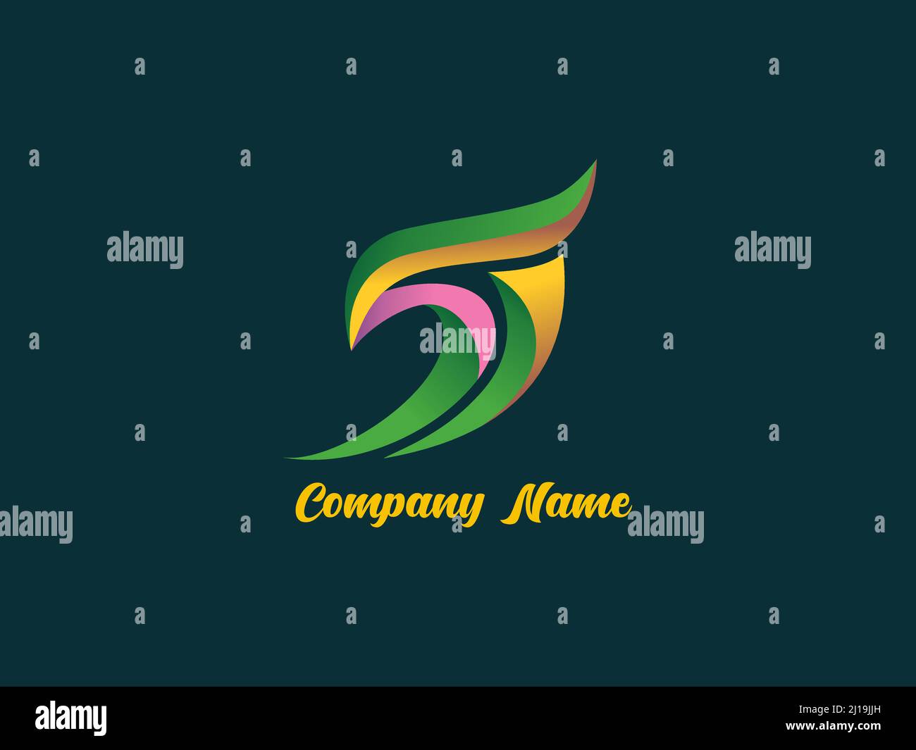 51 5 1 Number Logo Design with a Creative Cut and Black Circle ...