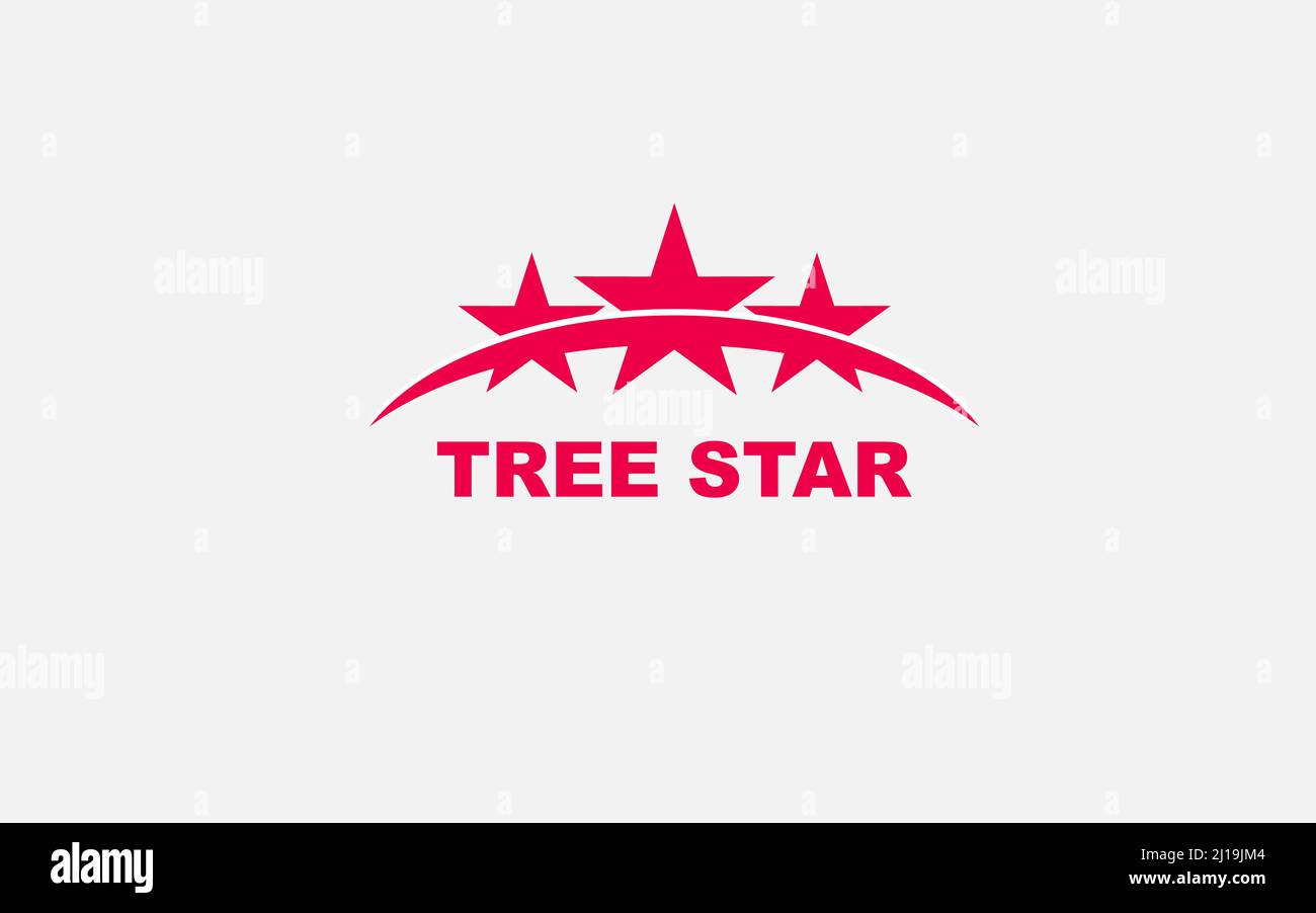 tree star logo design vector illustration Stock Vector Image & Art - Alamy