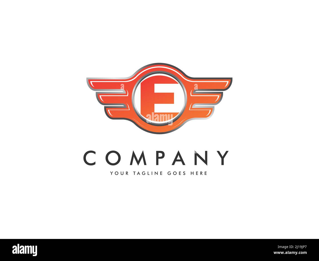 logotype letter E isolated circle and wing . Alphabet logotype vector ...