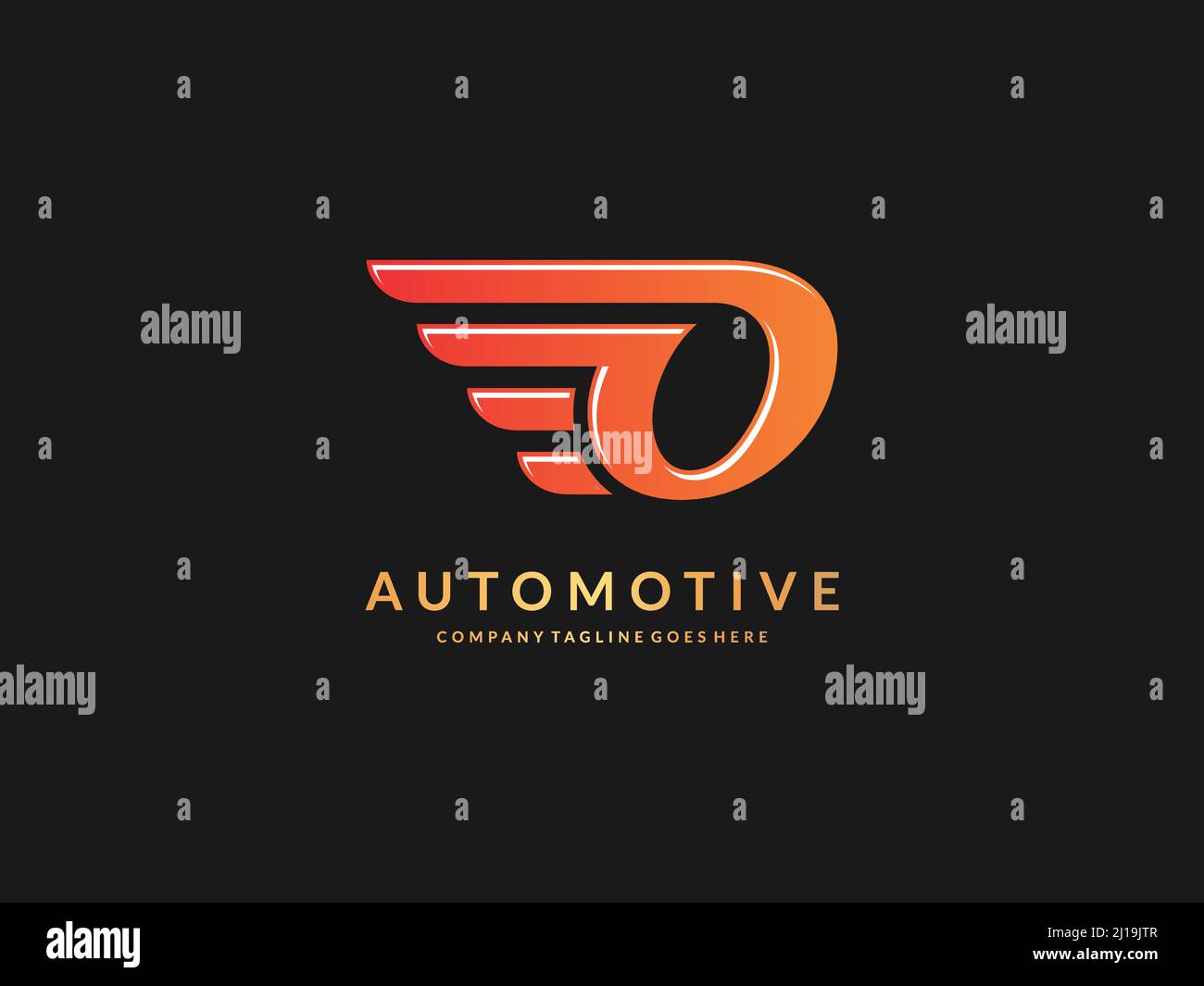 logotype letter O linked wing . Alphabet logotype vector design Stock ...