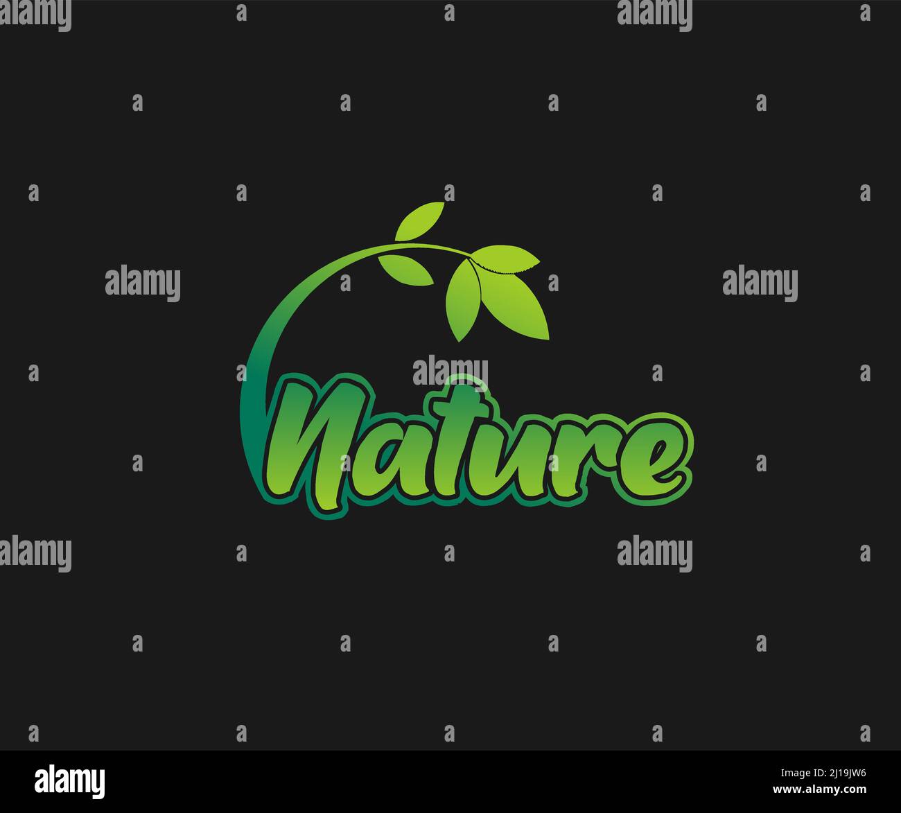 Nature Logo Design Vector Illustration Template Stock Vector Image ...