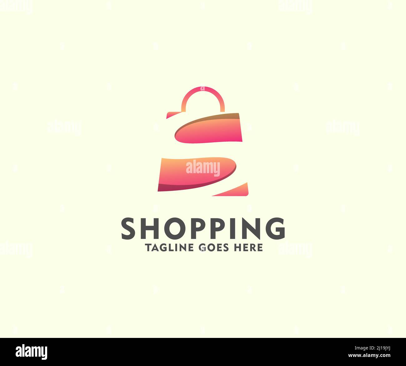 Letter S isolated orange Bag for online Shop Logo Design Template ...
