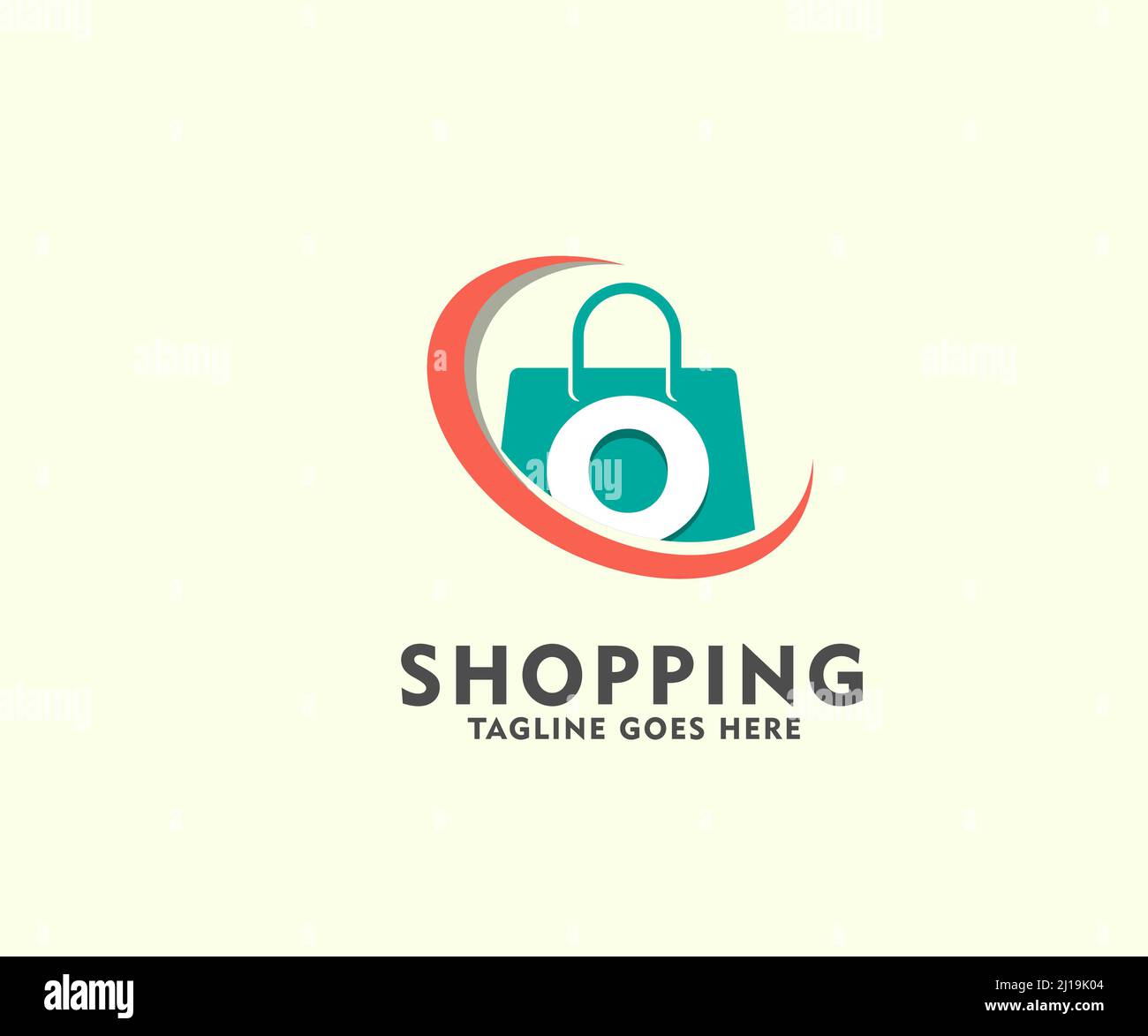 Letter O isolated orange Bag for online Shop Logo Design Template ...