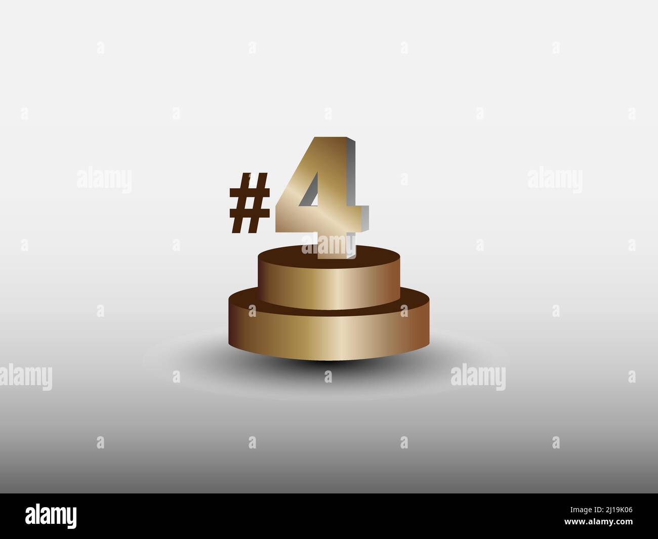 NUMBER 4, four ON THE PODIUM VECTOR GRAPHIC FOR AWARD SYMBOL LOGO ...