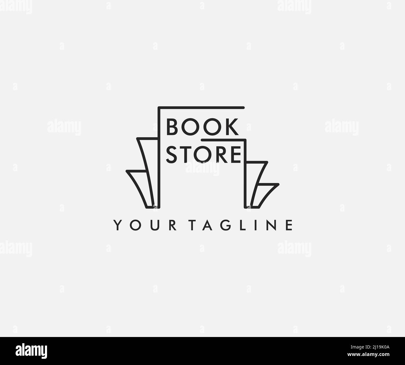 book store logo design template, usable for online store Stock Vector ...