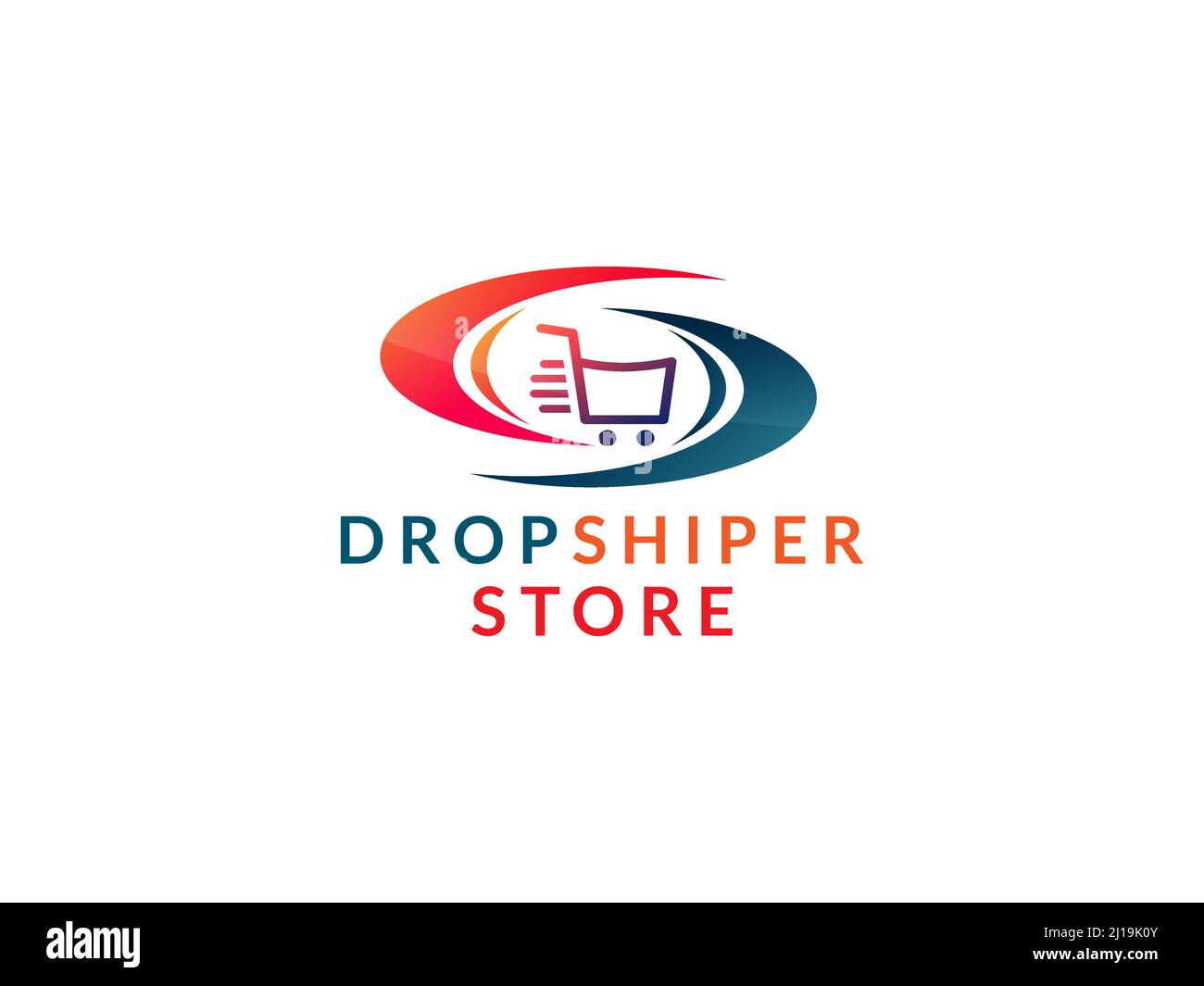 drop shipping logo design template illustration Stock Vector Image ...