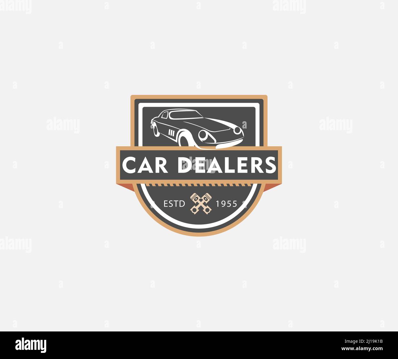 vintage logo design . car dealers logo design template illustration ...