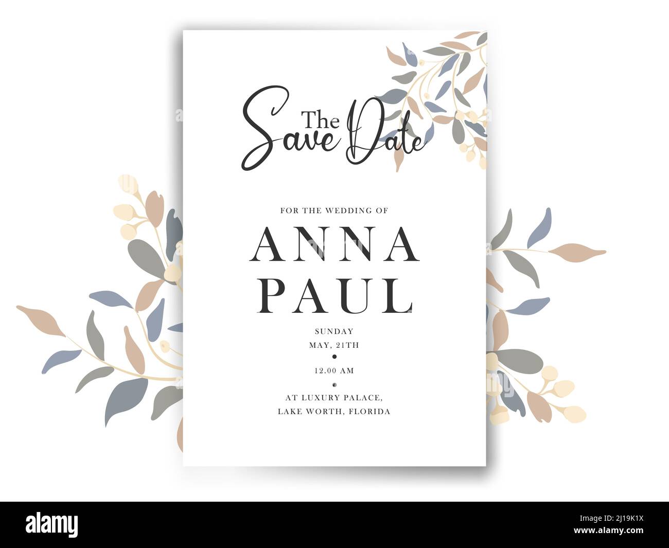 wedding card invitation graphic design element Stock Vector Image & Art ...