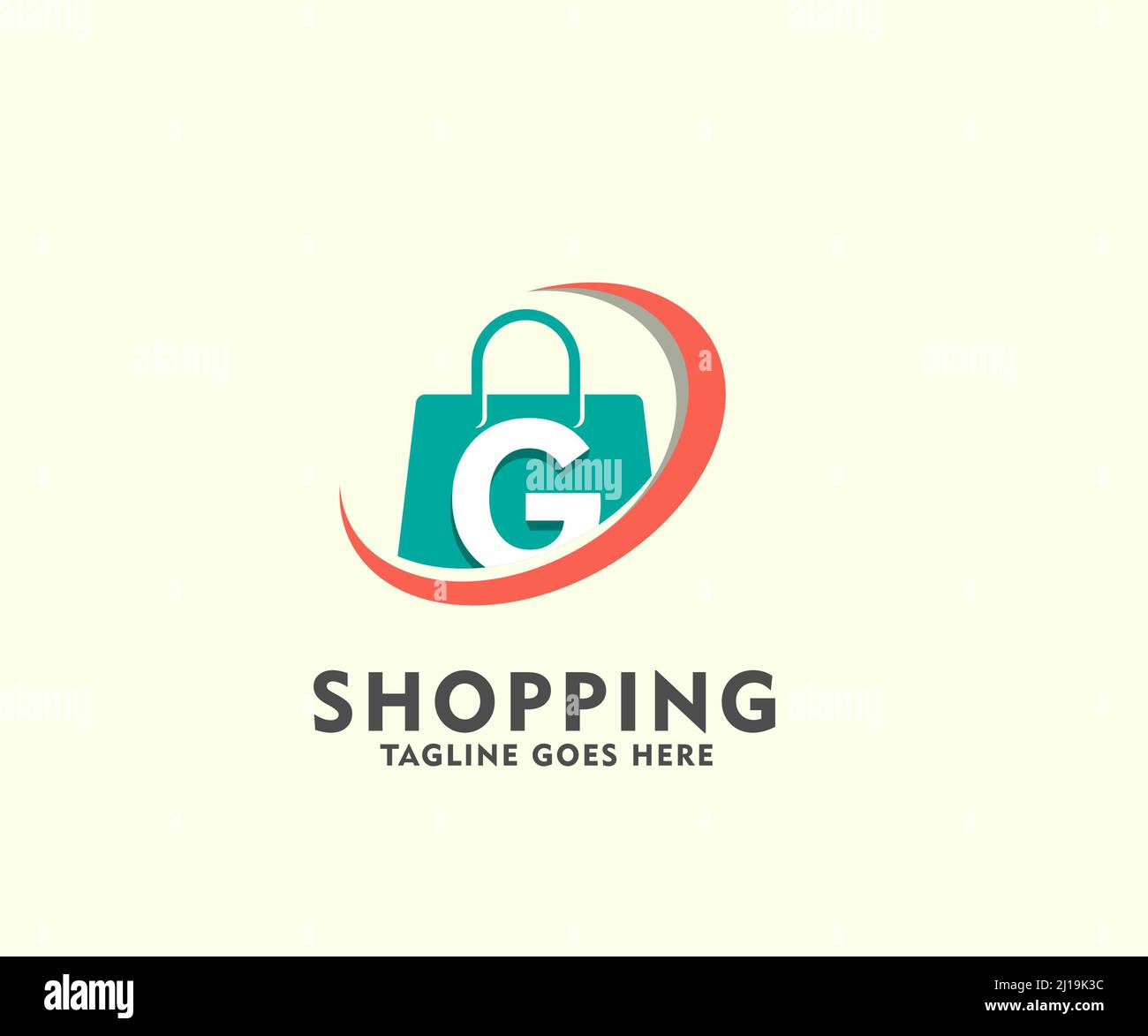 Letter G isolated orange Bag for online Shop Logo Design Template ...