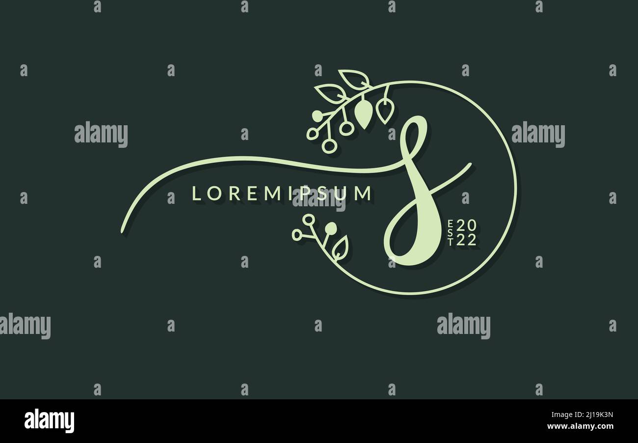 Handwritten Signature monogram Letter s calligraphic vector graphic ...