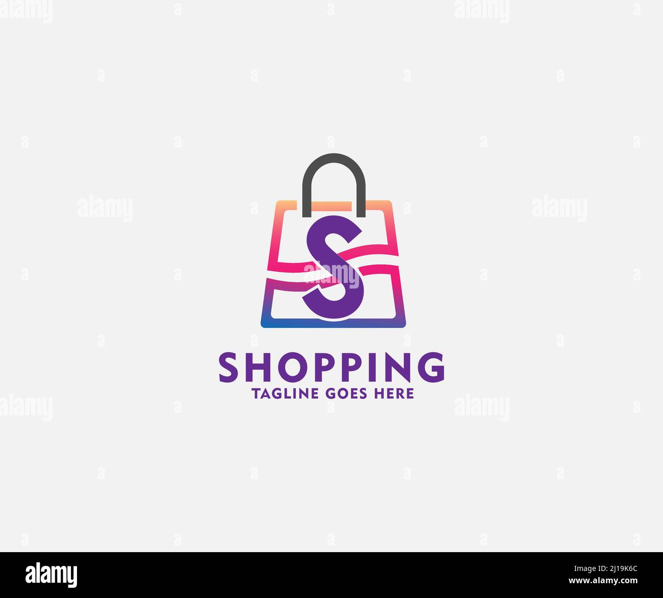 Letter S isolated Shopping bag logo design template illustration ...