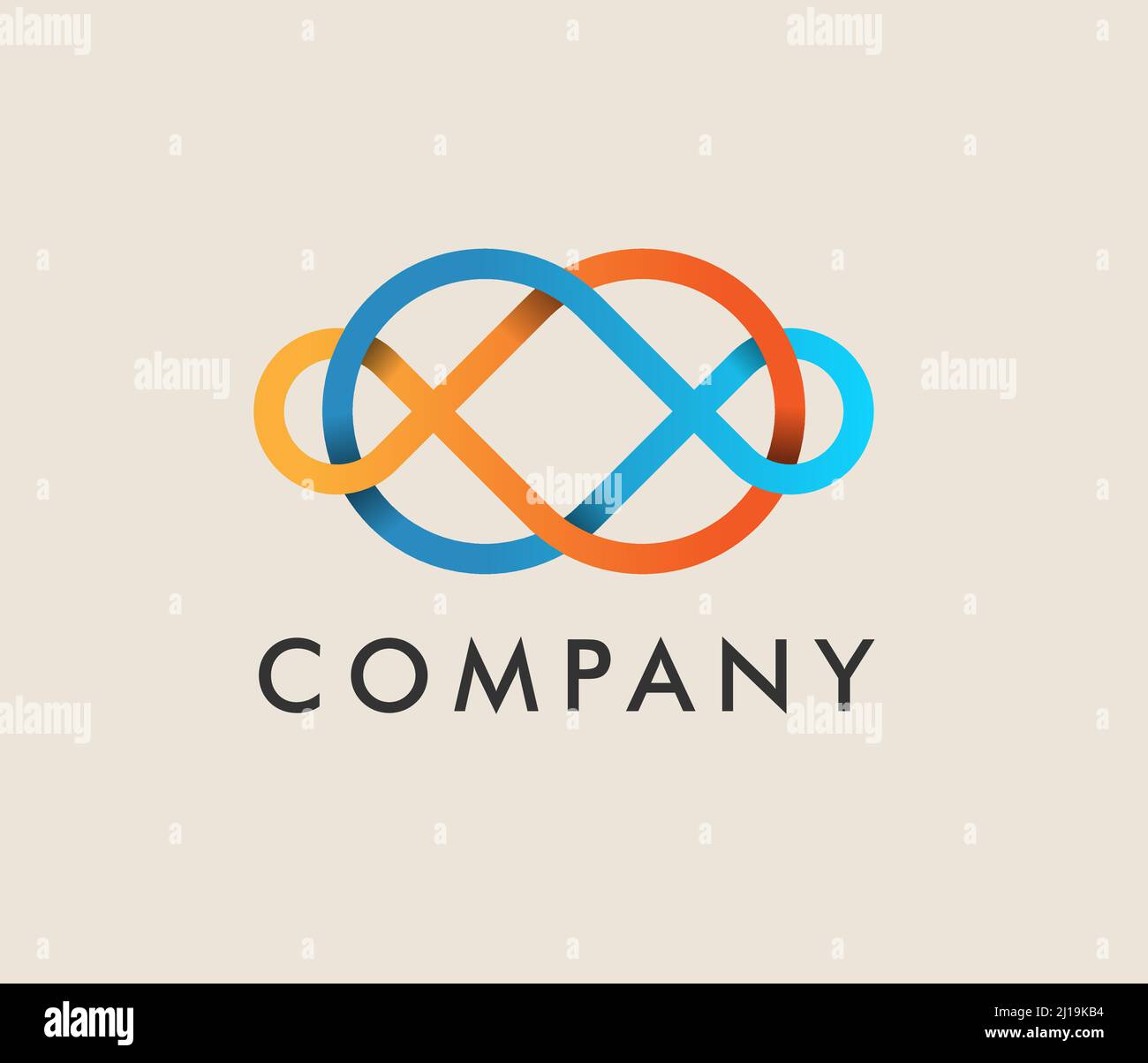 Infinity symbol logo design hi-res stock photography and images - Alamy