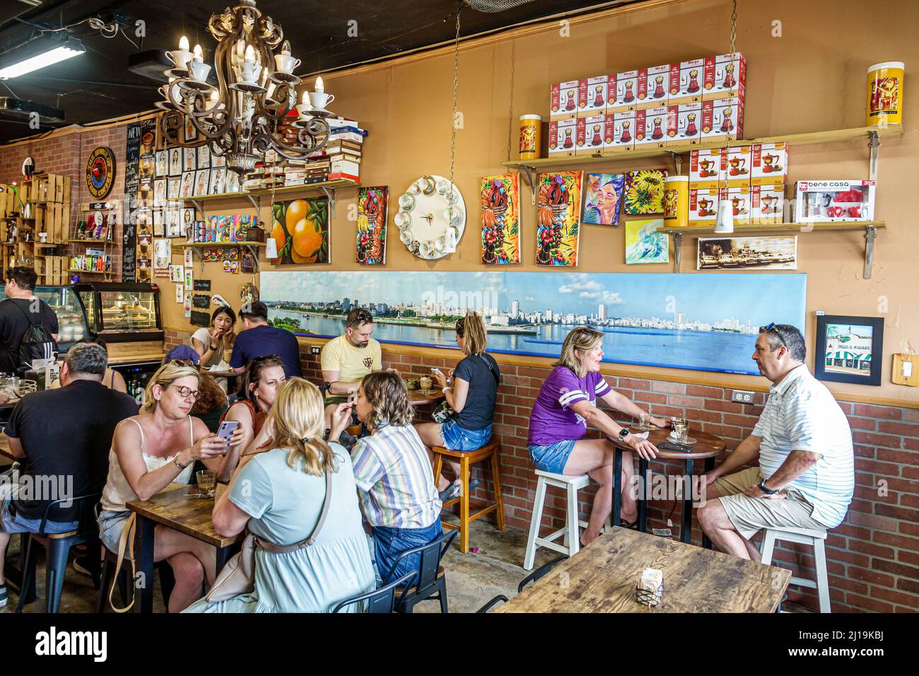 Cafe la rica gourmet espresso restaurant inside interior hi-res stock ...