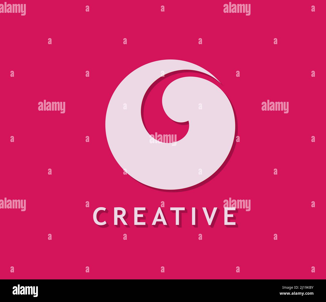 simple rounded logo design Stock Vector Image & Art - Alamy