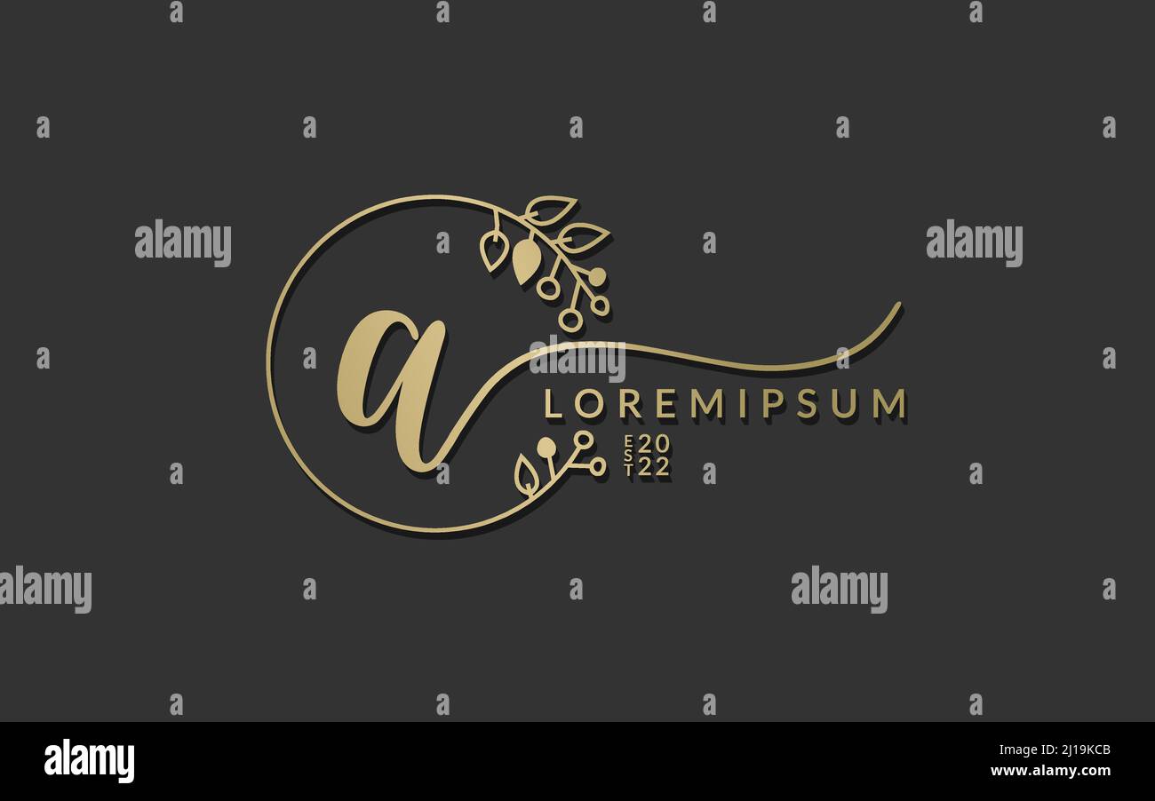 Handwritten Signature monogram Letter a calligraphic vector graphic ...