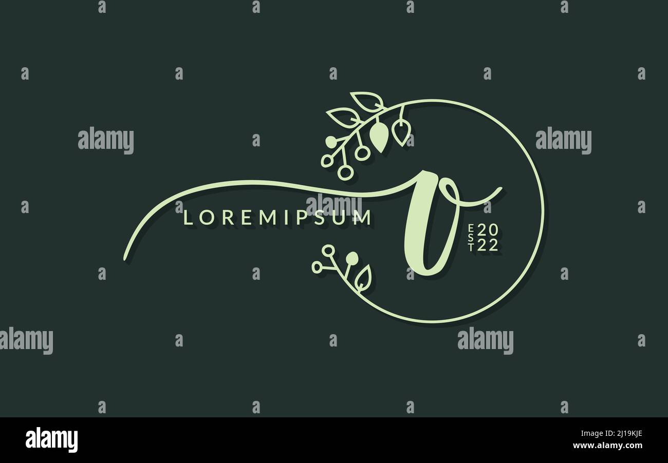 Handwritten Signature monogram Letter o calligraphic vector graphic ...