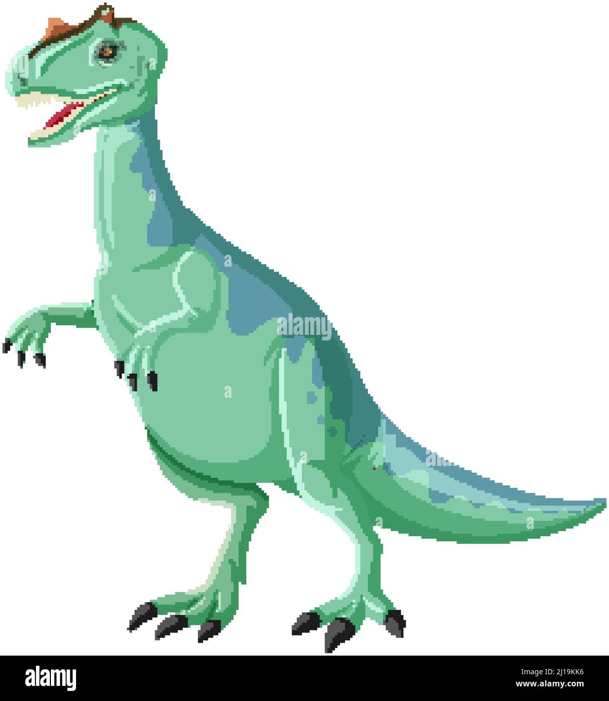 A dinosaur carnotaurus on white background illustration Stock Vector ...