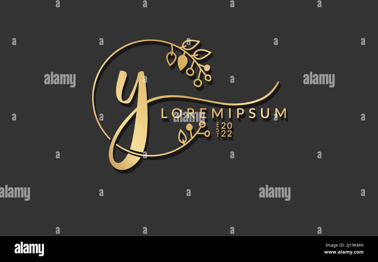 Handwritten Signature monogram Letter y calligraphic vector graphic ...