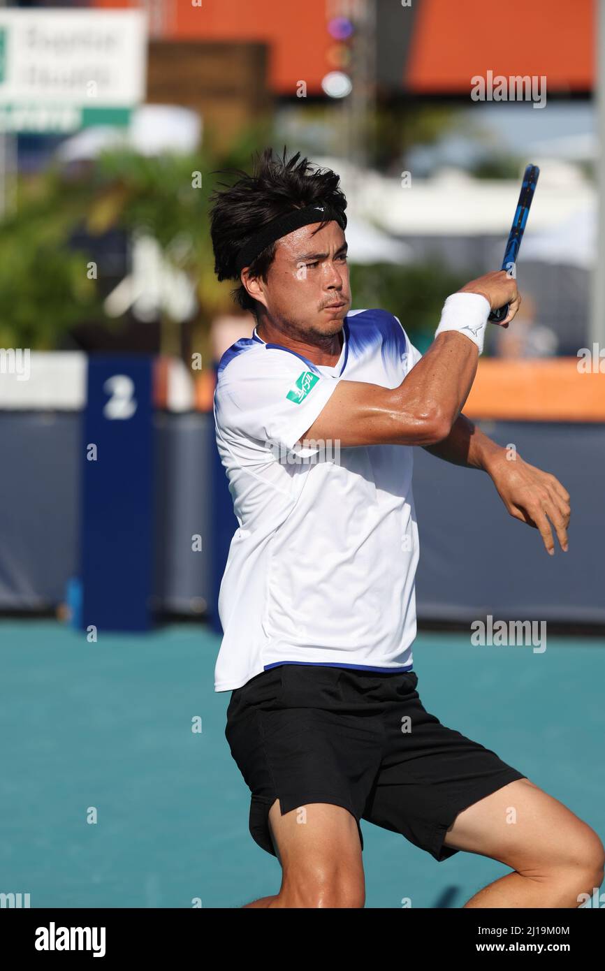 MIAMI GARDENS, FLORIDA - MARCH 23: Taro Daniel on day 3 of the Miami ...