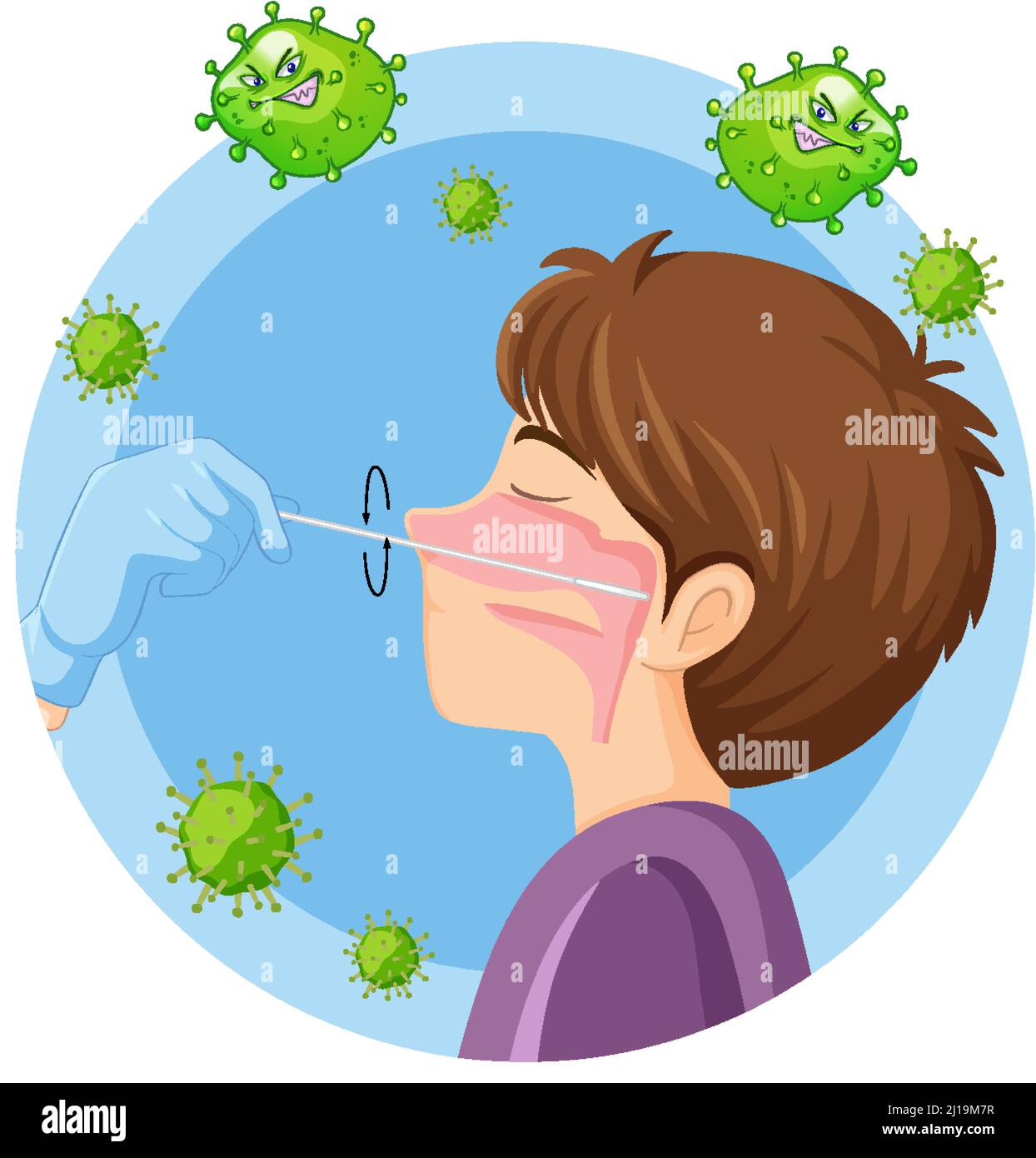 Covid 19 testing with antigen test kit illustration Stock Vector Image ...