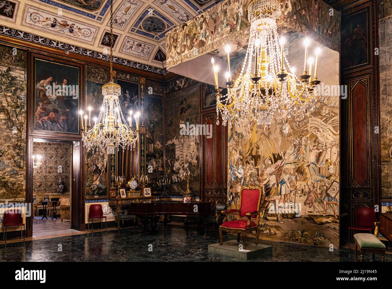 State room, Palazzo Mirto, museum, aristocratic house, 18th century ...