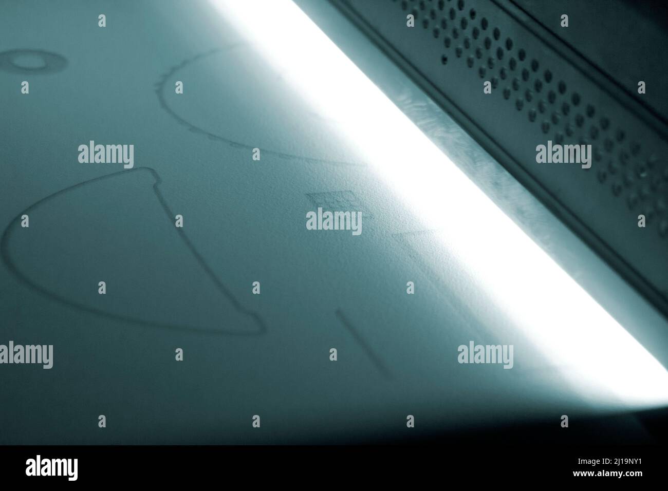 Industrial professional powder 3D printer printing process. Multi Jet ...