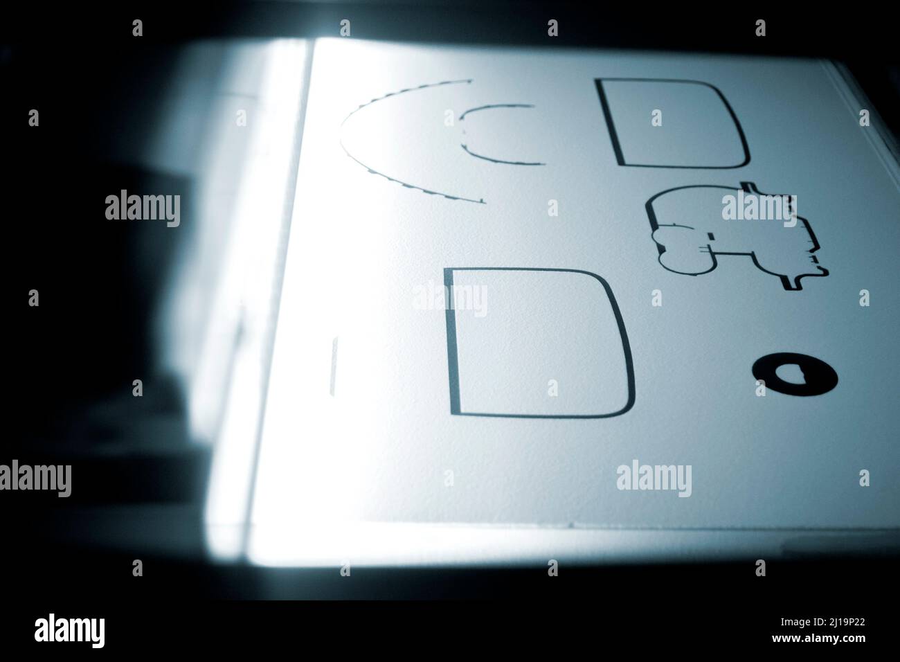 Industrial powder 3D printer printing process close-up. Multi Jet ...