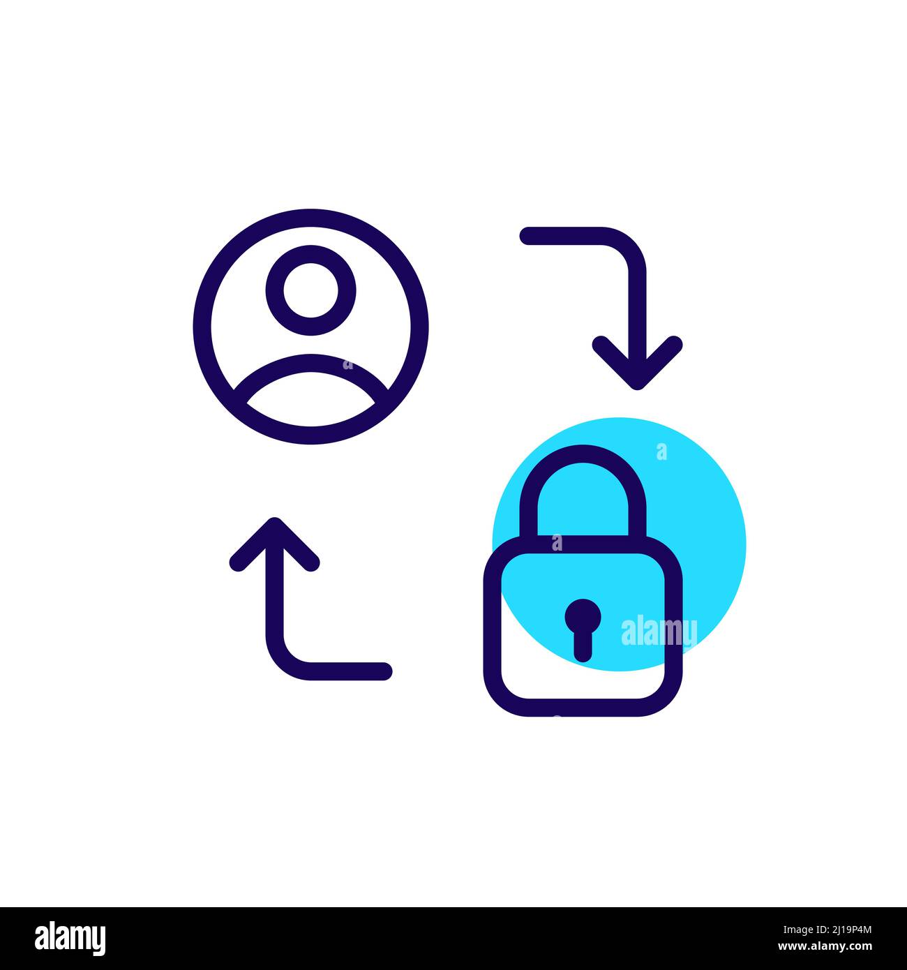 Secure user profile and interactions. Pixel perfect, editable stroke ...