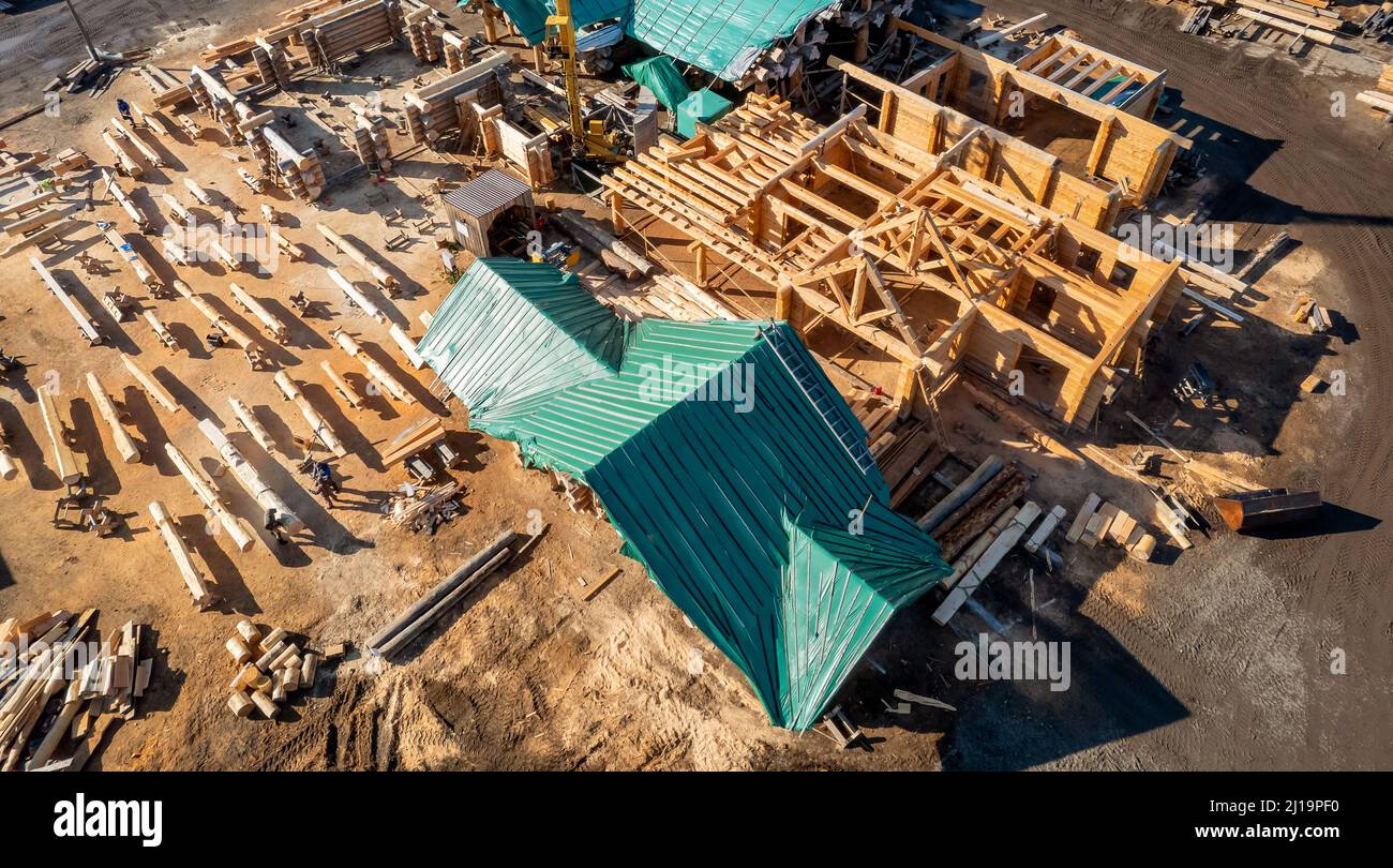 Industry site for construction of villas and houses from timber and ...