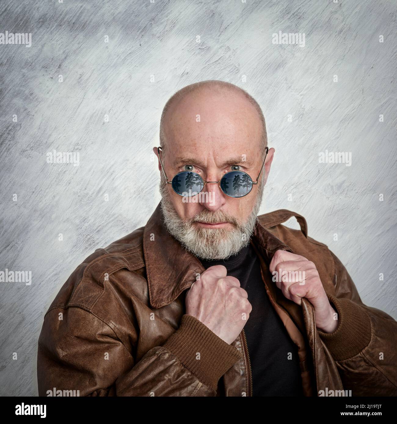 Handsome bald man beard in hi-res stock photography and images - Alamy