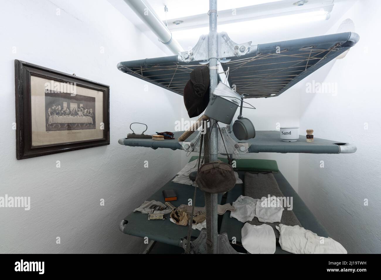 Schweinfurt, Germany. 22nd Mar, 2022. In one room of the German Bunker ...