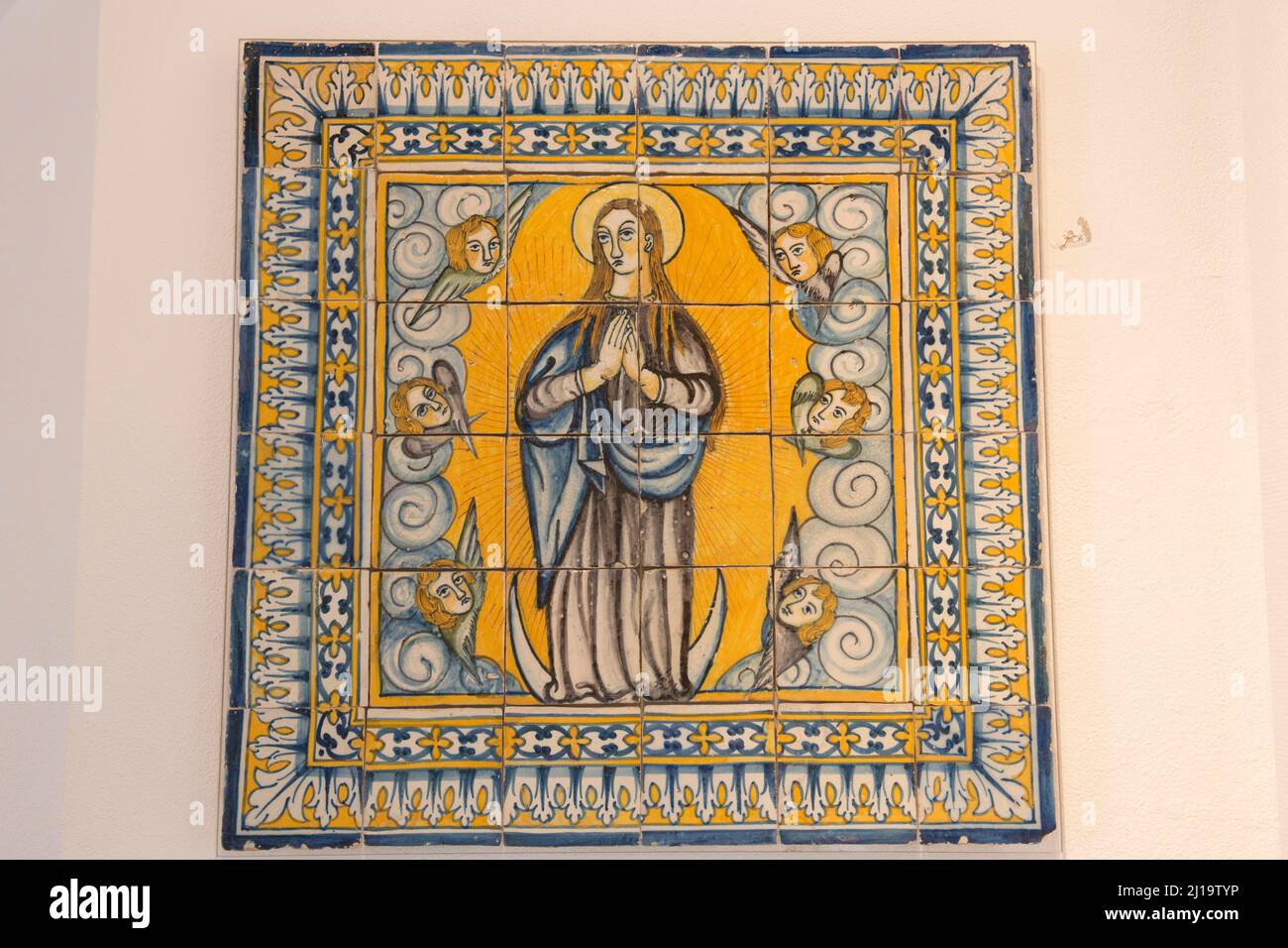 Tile paintings in the Tile Museum, Lisbon, Portugal Stock Photo - Alamy