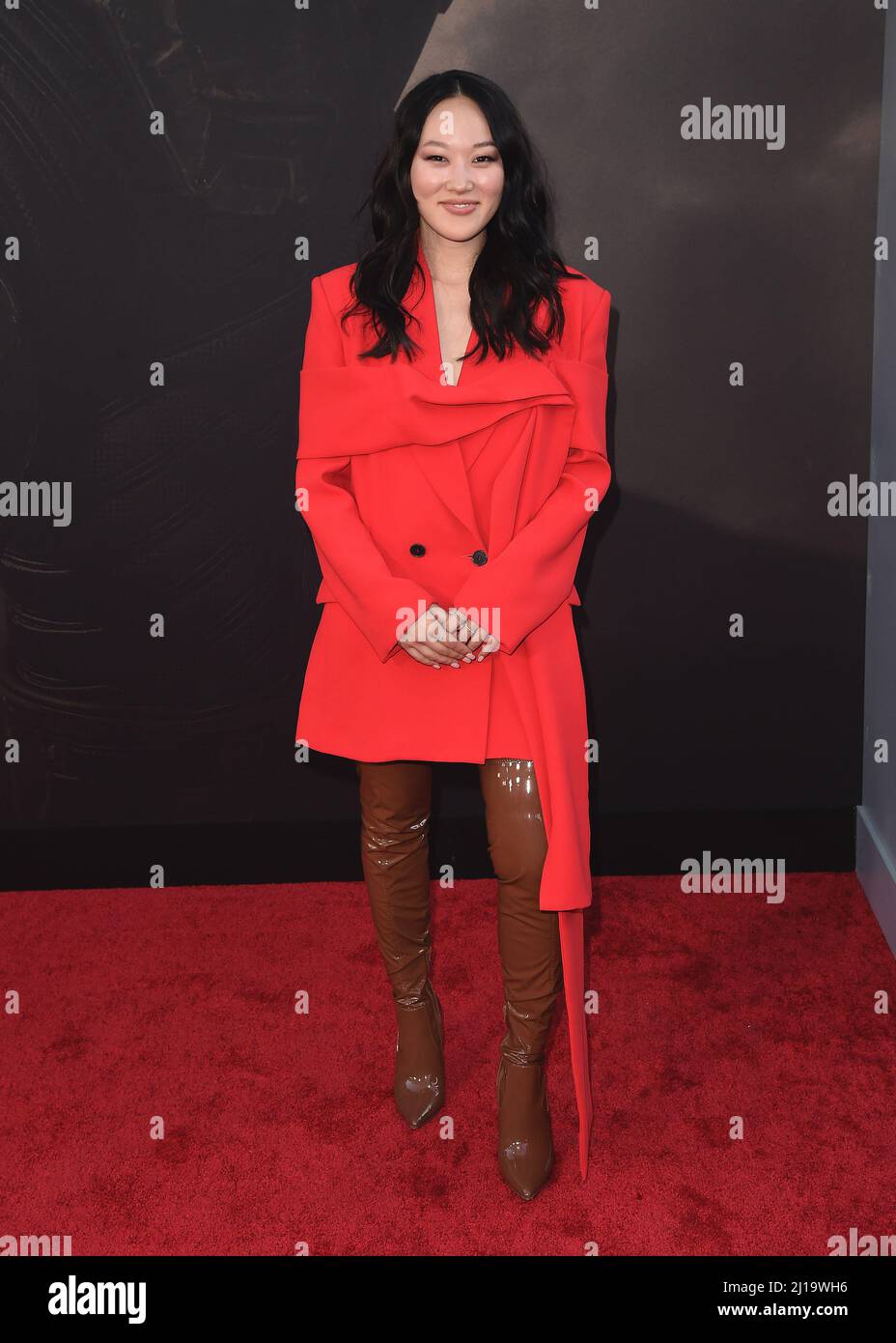 Los Angeles, USA. 23rd Mar, 2022. Yerin Ha walking on the red carpet at ...