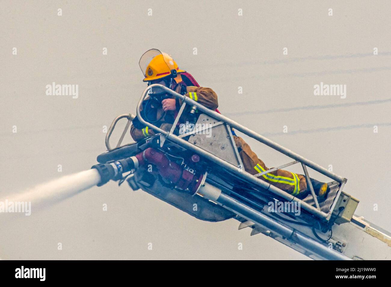 Serious Fire at Mitre 10 Store, Onehunga, Auckland, New Zealand, Monday ...