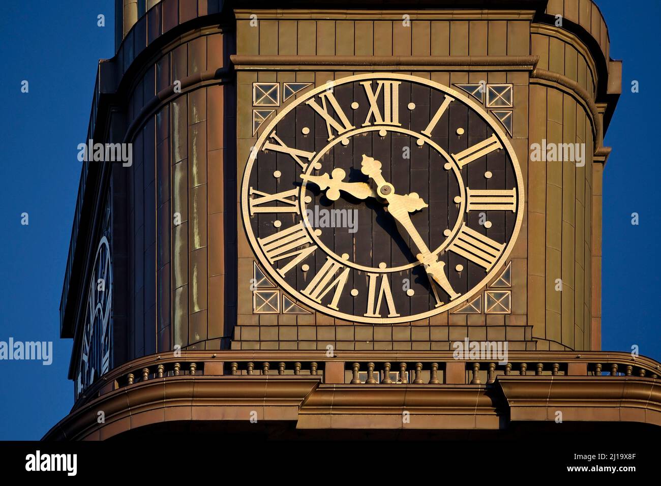 At eight metres in diameter, the clock in the church tower of St ...