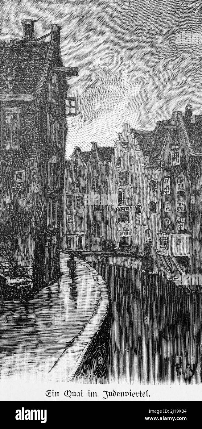 Historical illustration, Amsterdam, Netherlands Stock Photo - Alamy
