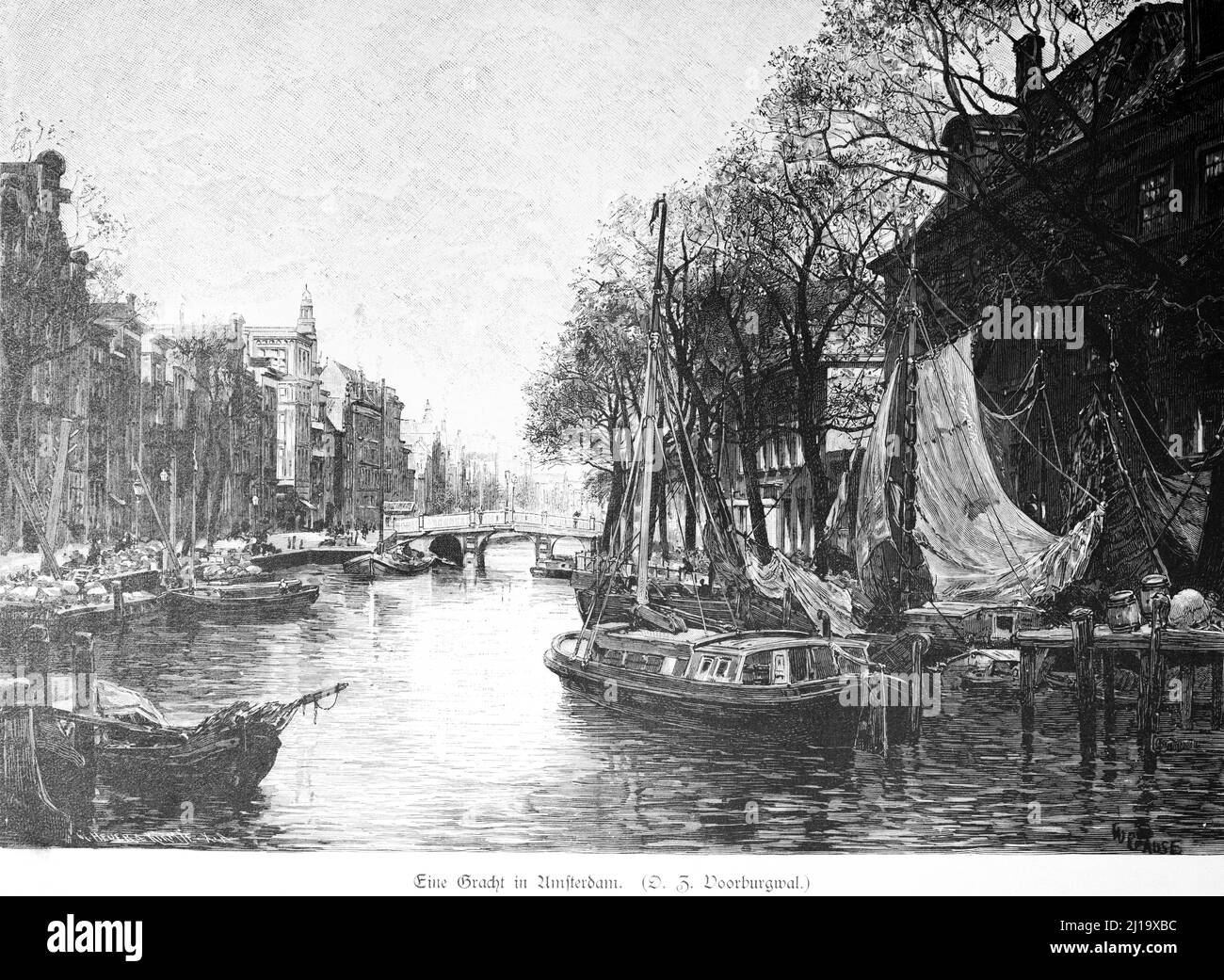 Historical illustration, Amsterdam, Netherlands Stock Photo - Alamy